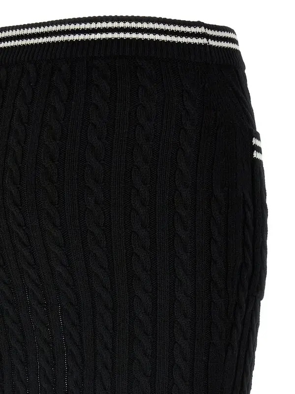 Alessandra Rich Braided Cotton Mini Skirt