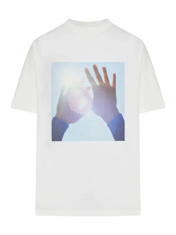 JIL SANDER Cotton T-shirt With Photo And Text Print - Multicolor