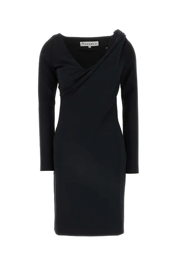 JW Anderson Stretch Polyester Blend Dress - Black