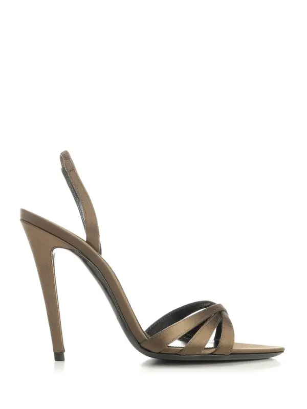 Saint Laurent Kate Sandals - Gray