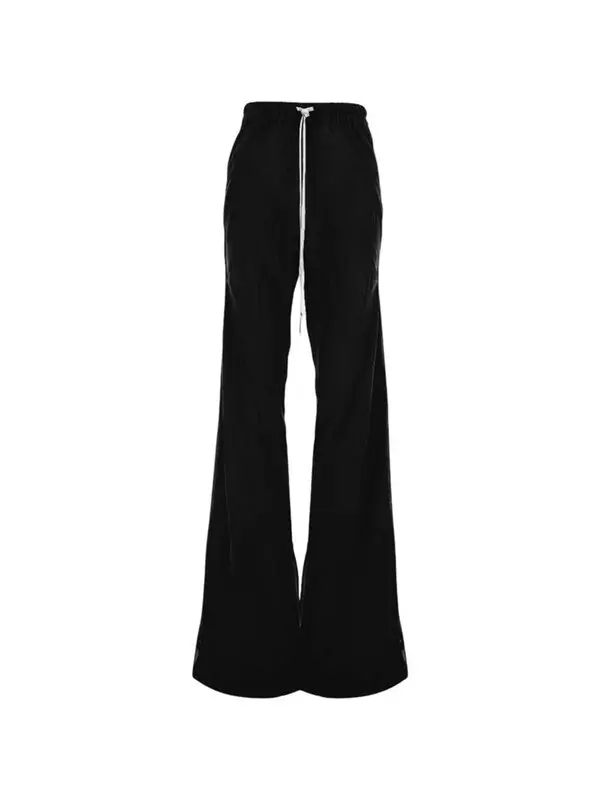 Rick Owens Wide-leg Silk Pants With Drawstring - Black