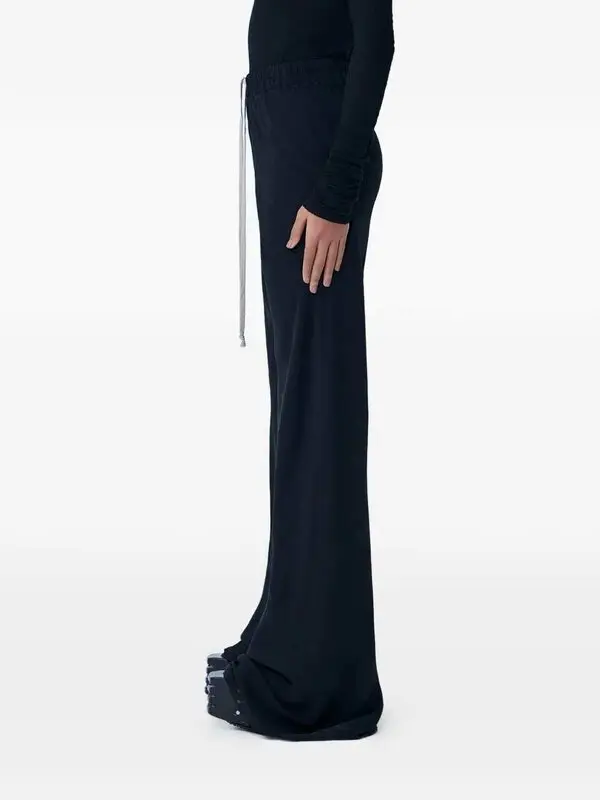 Rick Owens Wide-leg Silk Pants With Drawstring - Black