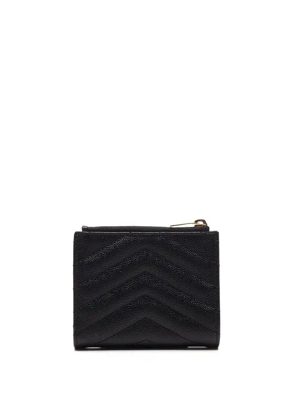 Saint Laurent Cassandre Bi-fold Wallet - Black