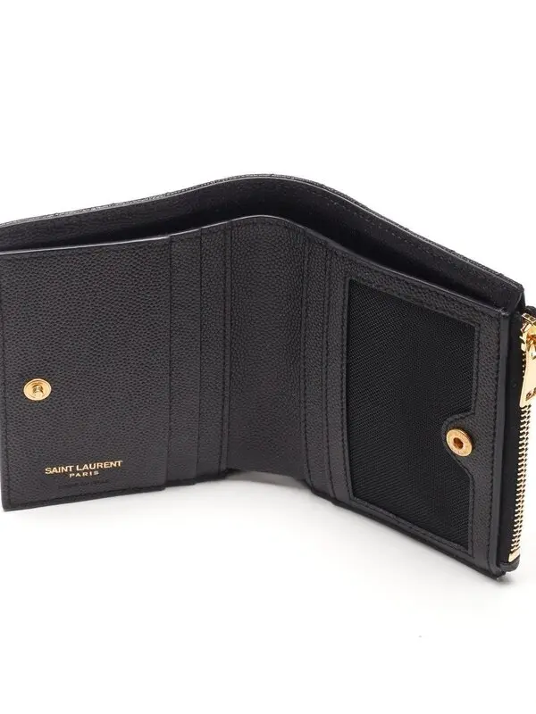 Saint Laurent Cassandre Bi-fold Wallet - Black
