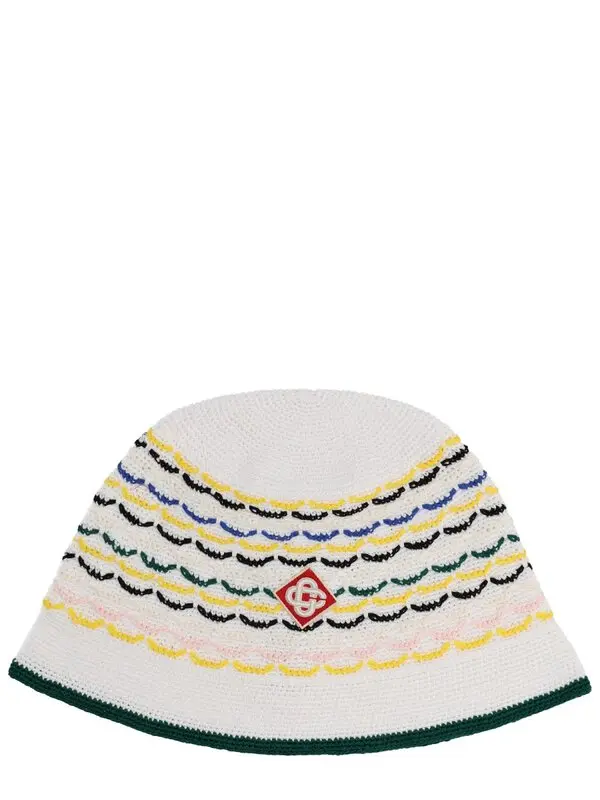 Casablanca Knit Hat With Logo Detail