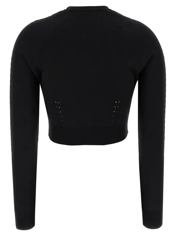Dolce & Gabbana Viscose Cropped Cardigan With Crew Neck