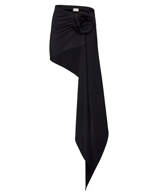 Magda Butrym Asymmetrical Skirt Swim - Black