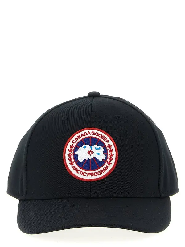 Canada Goose Logo Embroidery Baseball Cap - Black