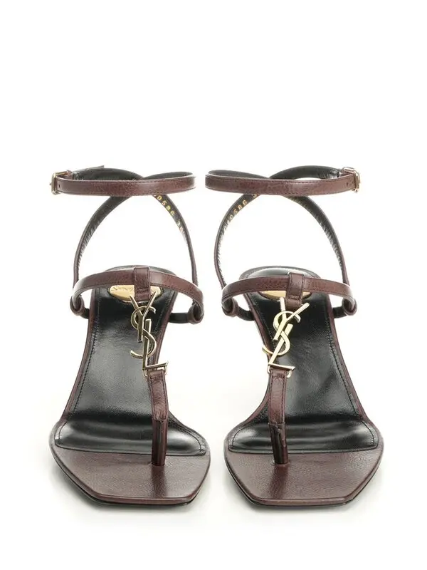 Saint Laurent Cassandre Leather Sandal