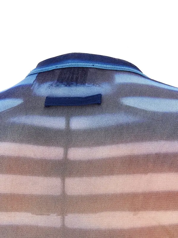 JEAN PAUL GAULTIER Air" Print Stretch Tulle Top
