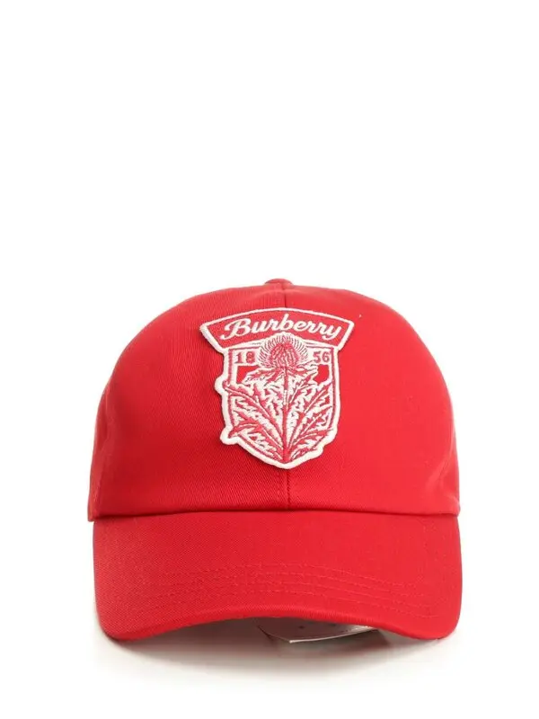 Burberry Cotton Baseball Cap - Red