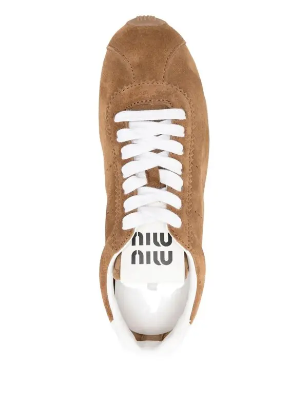 Miu Miu Suede Sneakers - Brown