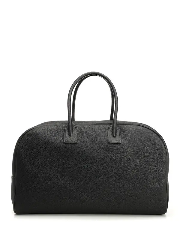 Saint Laurent Grained Leather Bowling Duffle Bag