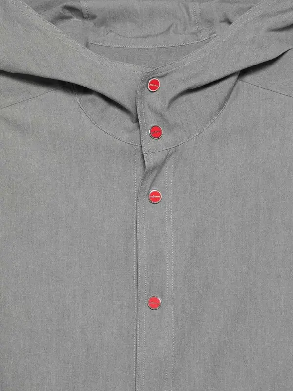 Kiton Hooded Button-up Shirt - Gray