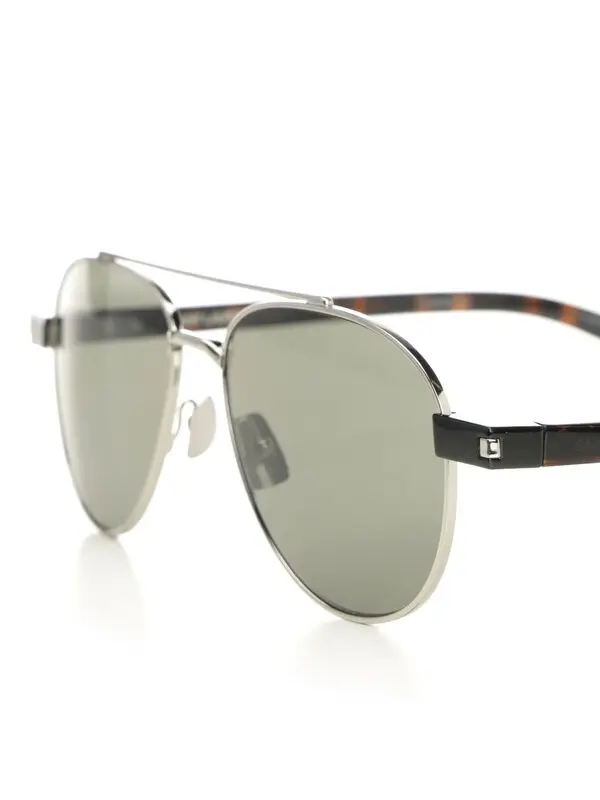 Saint Laurent Sl 843 Aviator Sunglasses - Silver