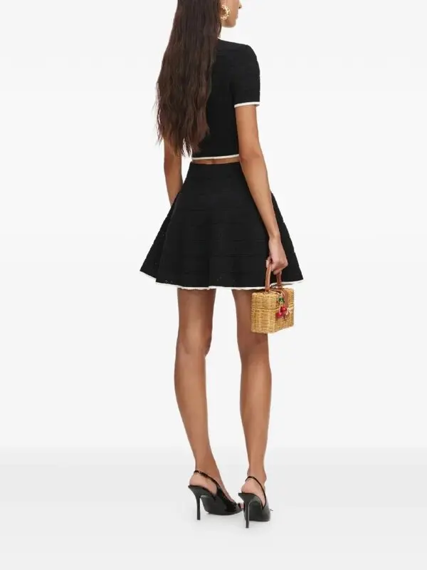 SELF-PORTRAIT Pointelle Knit Mini Skirt