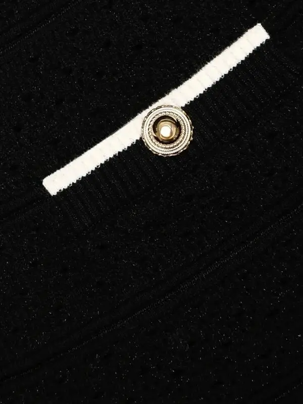 SELF-PORTRAIT Pointelle Knit Mini Skirt