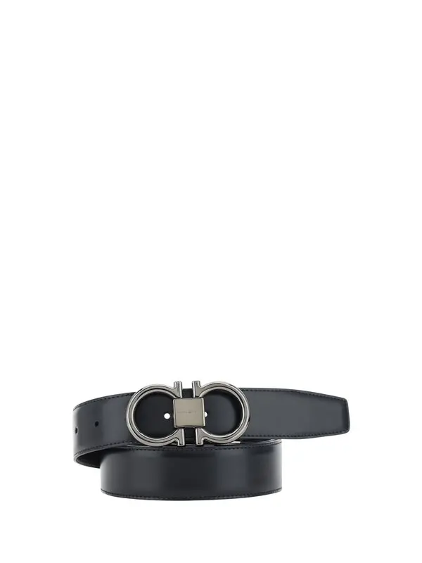 FERRAGAMO Gancini Belt - Black