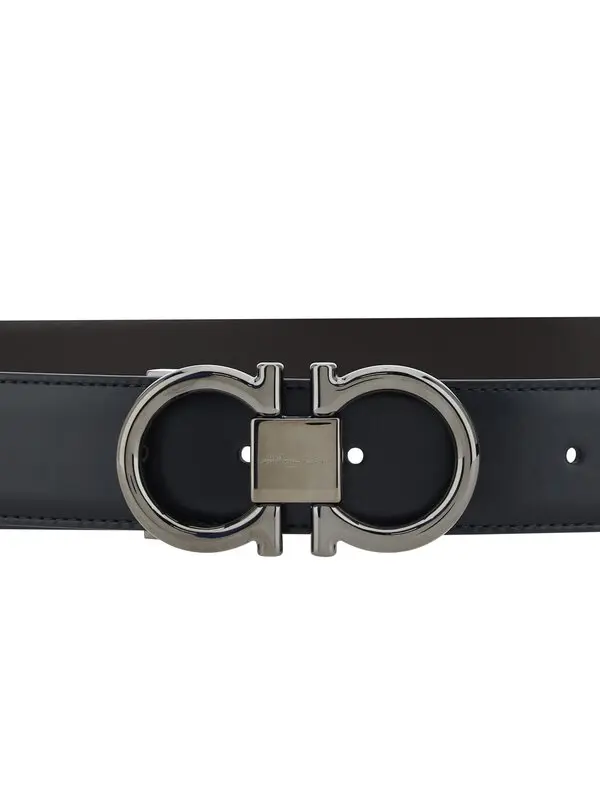 FERRAGAMO Gancini Belt - Black