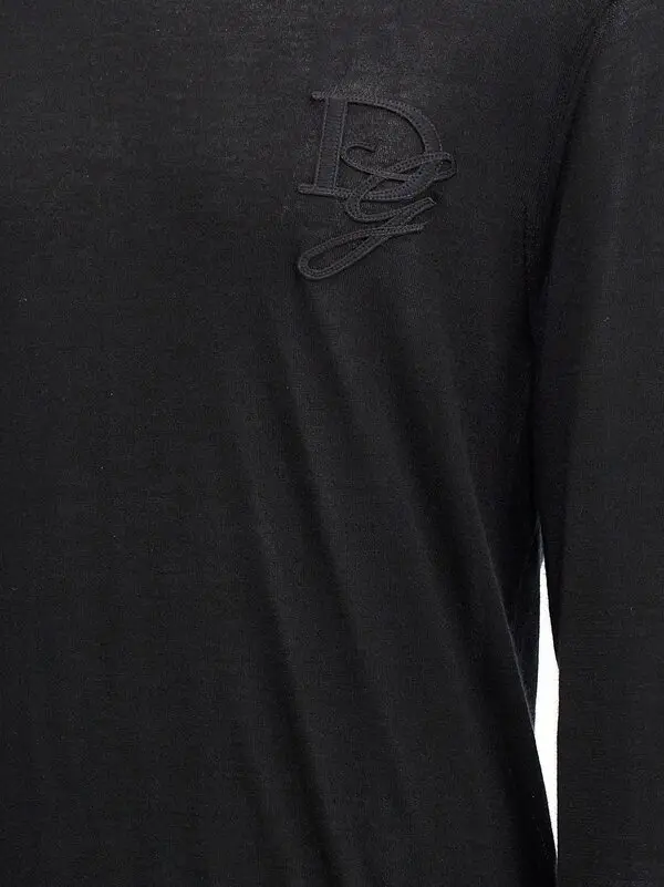 Dolce & Gabbana Cashmere Sweater With Embroidered Logo