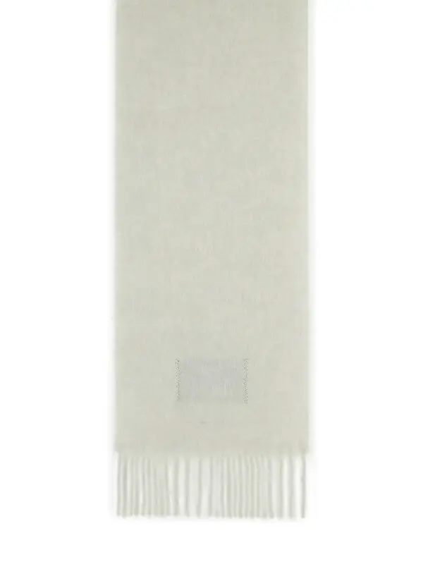 Marni Light Grey Alpaca Blend Scarf - Gray