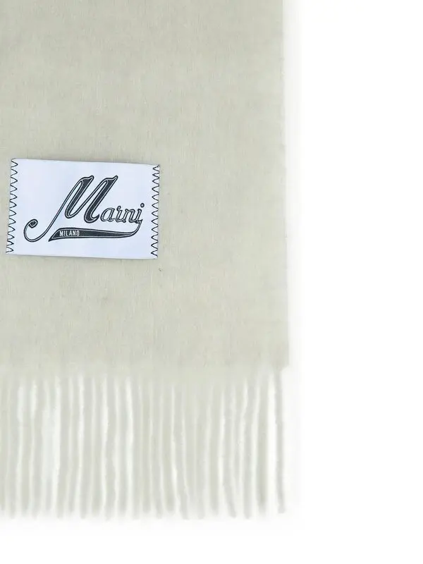 Marni Light Grey Alpaca Blend Scarf - Gray