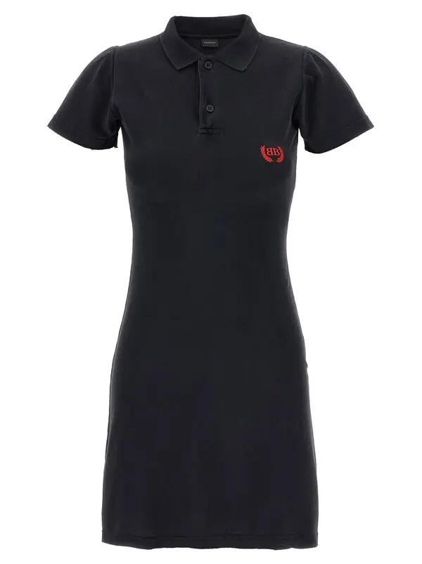 Balenciaga Laurel Classic Polo Dress - Black