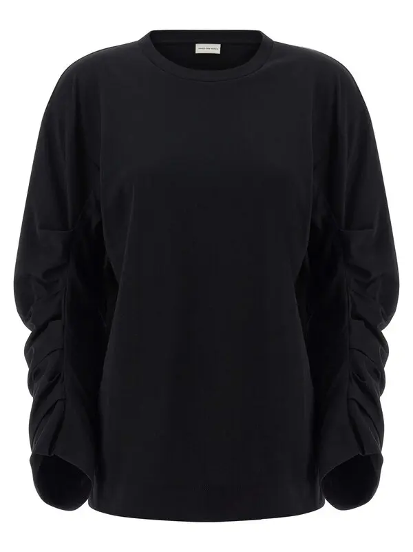 Dries Van Noten Long Sleeve Pleated T-shirt