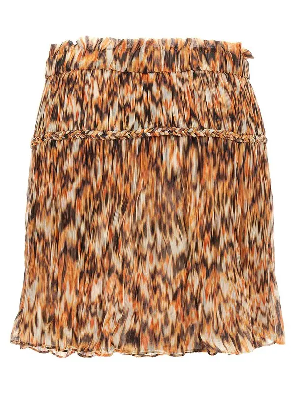 Isabel Marant Étoile Roumi Printed Silk Mini Skirt - Orange