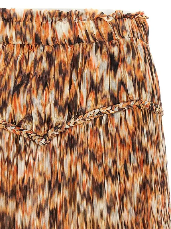 Isabel Marant Étoile Roumi Printed Silk Mini Skirt - Orange