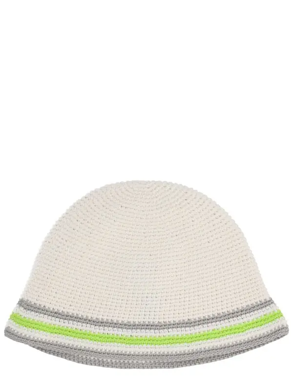Casablanca Knit Hat With Logo - Cream