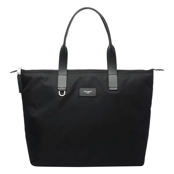 Dolce & Gabbana Medium Shopping Bag With Logo - Black