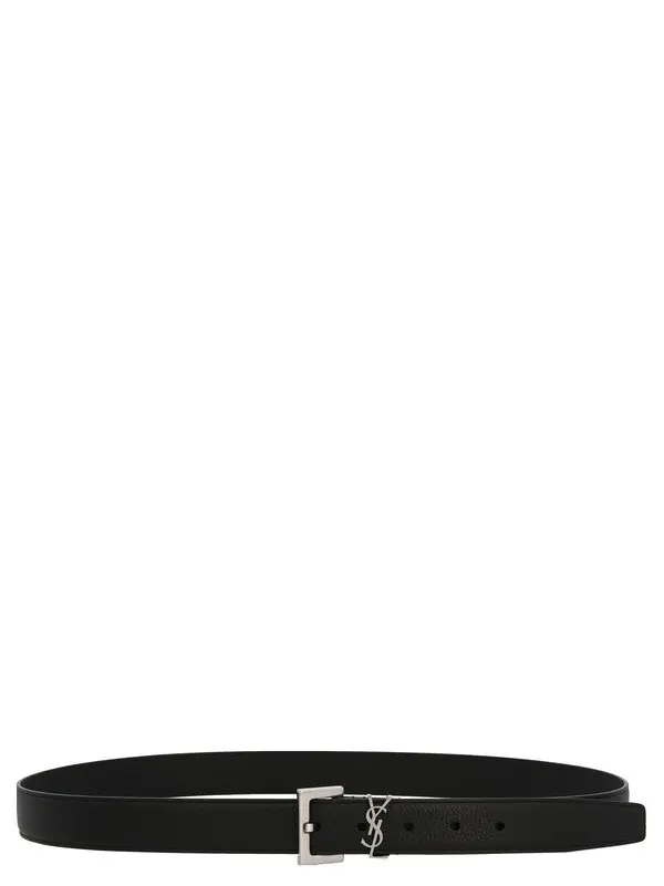 Saint Laurent Monogram Belt - Black