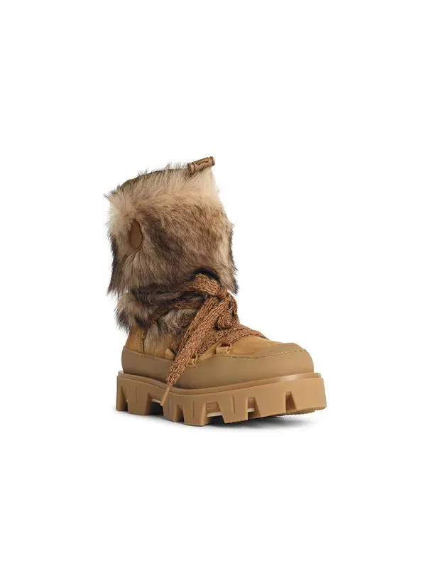 Moncler Peak Après Suede And Shearling Boots