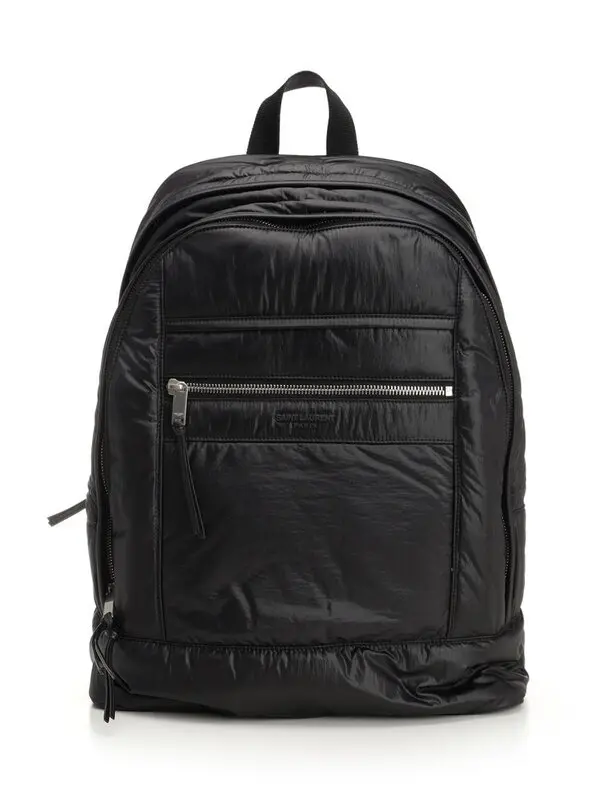 Saint Laurent City" Nylon Backpack - Black