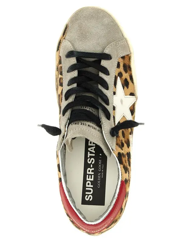 GOLDEN GOOSE Superstar Sneakers With Animal Print And Embossed Logo - Multicolor