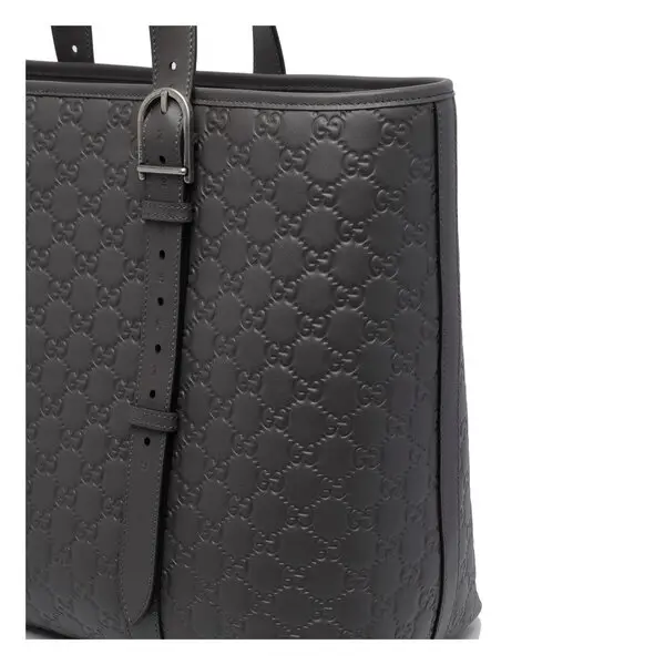 Gucci Embossed Gg Shopping Bag - Gray