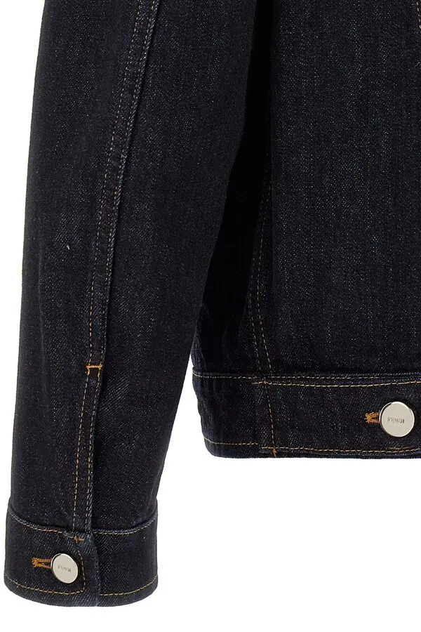 Fendi Crest Denim Jacket - Blue