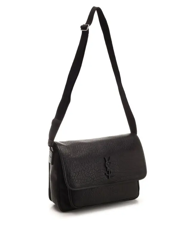 Saint Laurent Niki Messenger Bag In Textured Leather
