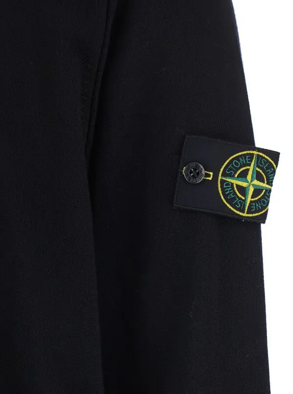 Stone Island Long Sleeve Cotton T-shirt With Logo Patch - Multicolor