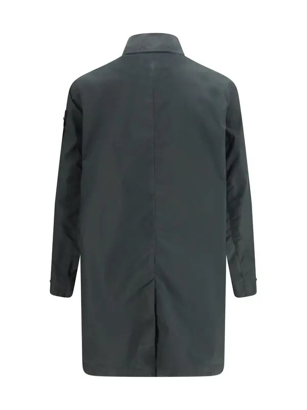 Stone Island Light Compact Touch Poly-tc Car Coat - Gray