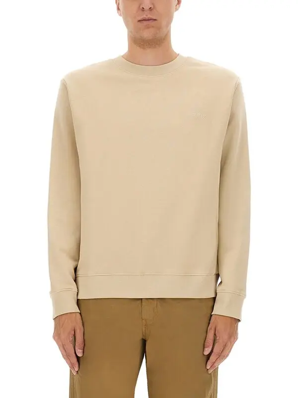 A.p.c. Organic Cotton Crewneck Sweatshirt - Cream