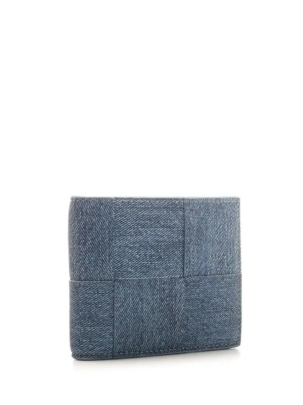 Bottega Veneta Bi-fold Cassette Wallet In Denim