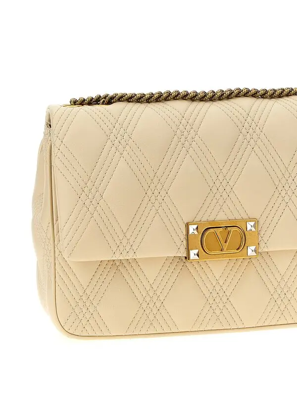 Valentino Garavani Quiltie 67' Shoulder Bag - White