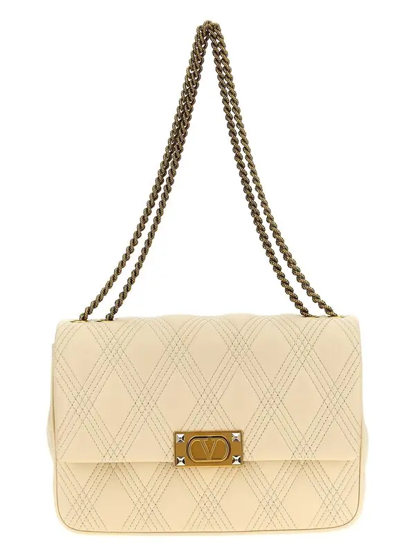 Valentino Garavani Quiltie 67' Shoulder Bag - White