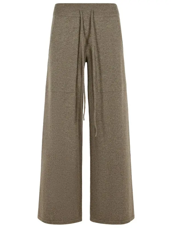 LISA YANG Omi Truffle Cashmere Wide Leg Pants - Brown