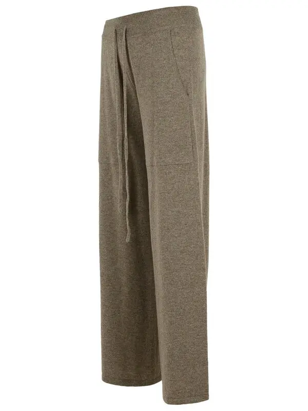 LISA YANG Omi Truffle Cashmere Wide Leg Pants - Brown