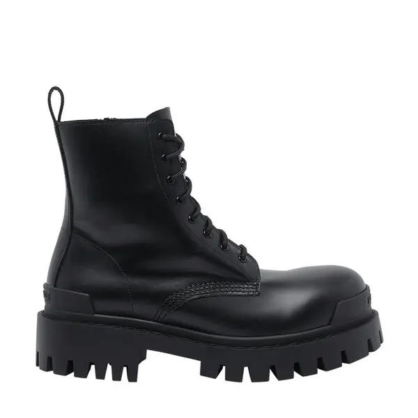 Balenciaga Strike Boots Leather Lace-up High-top