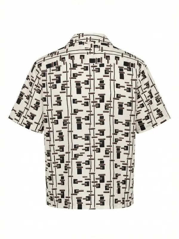 Prada Striped Cotton And Silk `bowling` Shirt