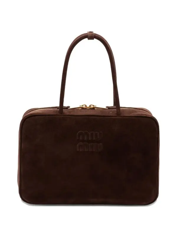 Miu Miu Suede Beau Bag - Brown